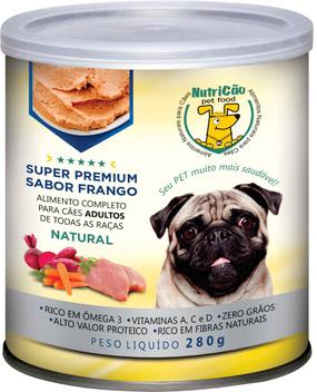 Patê Natural Super Premium Frango Adulto - Comida para Cachorro, Ração ...