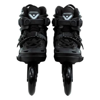 Patins 3 Rodas Volt + 3 Preto/Cinza Traxart Freestyle - Patins 4 Rodas ...