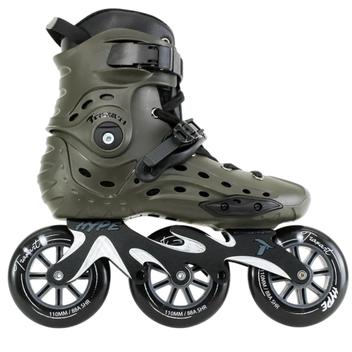 Patins Inline 3 Rodas Traxart Hype Freestyle Hardboot Base CNC Rodas PU ...