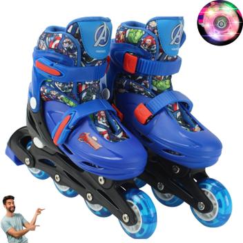 Patins Inline Avengers Vingadores 4 Rodas de Gel Menino Tam 32 ao 35 ...