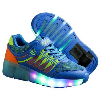 Patins LED para Crianças com Uma Roda - Tamanho 28 - Patins 4 Rodas ...