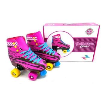 Patins Quad 4 Rodas Clássico Rosa 34/36/38 Unitoys 1588 - Patins 4 ...