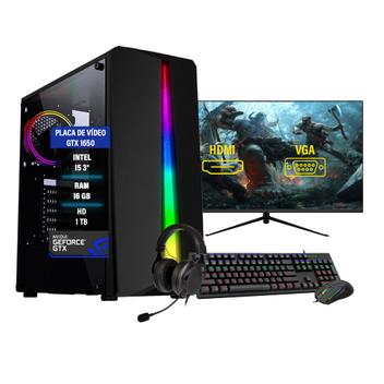 Pc Computador Gamer I5 9 GTX 1050TI RAM 16GB SSD 240GB HD 1TB - FONECAR ...