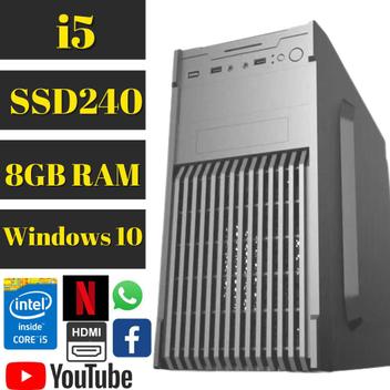 PC CPU Barato Intel Core i5 3.4 GHZ SSD 240GB 8GB Memoria Ram Win10 - PC Brasil - Computador ...