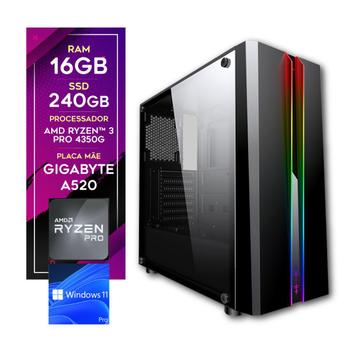 PC Gamer AMD Ryzen 3 4350G 16GB SSD 240GB Windows 11 PRO CertoX Stream ...