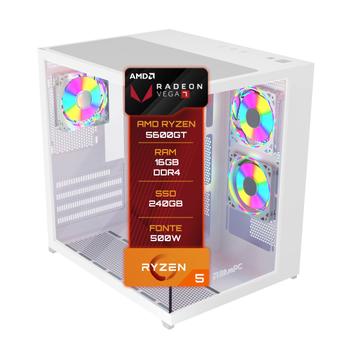 Pc Gamer BluePc AMD Ryzen 5 5600GT 16GB DDR4 SSD 240GB BRANCO - Fonte ...
