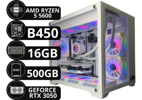 Pc Gamer Branco Ryzen 5 5600 16gb Ddr4 Nvme 500gb Rtx 3050 - Option ...