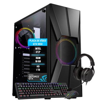 Pc Gamer Bravus Core i7 GTX1050 Memória Ram 16gb Hd 1TB SSD 120GB ...