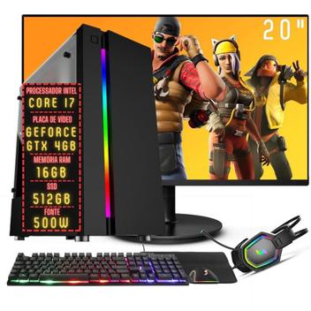 PC Gamer Completo 3green FPS Intel Core i7 16GB RAM Placa de vídeo ...