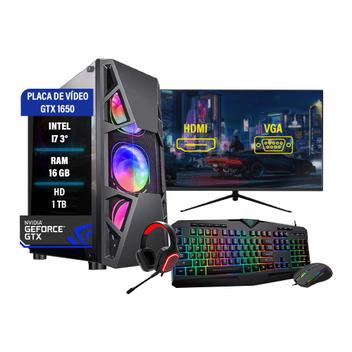 Pc gamer completo i7 GTX 1650 HD 1TB SSD 240GB Memória 16GB - FONECAR ...