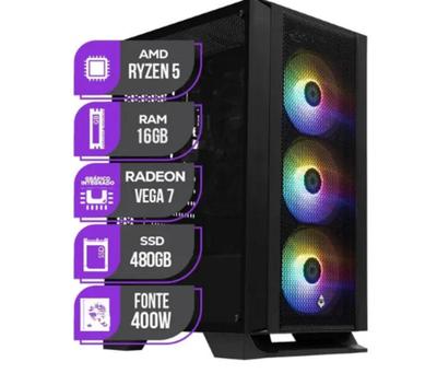 PC Gamer Mjb, AMD Ryzen 5 4600G, 16GB DDR4, SSD 480GB -Windows 10 - PC ...