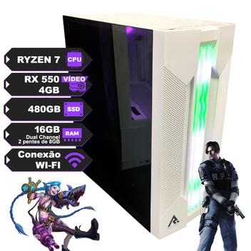 PC Gamer Ryzen 7 RX550 de 4GB SSD 480GB RAM 16GB Gabinete 600W - KLV ...