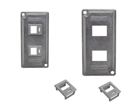 Pct 04 Espelho Condulete 3/4 1/2 Alumínio 2 x RJ45 Rede Cat - Daisa ...