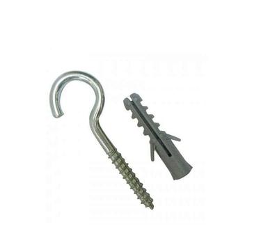 Pct 50 Parafuso Gancho Aberto Pitão Com Bucha 8mm Para Varal Ancoragem ...
