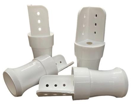 Pé Guarda Roupa Plástico Branco 9,5cm Kits + Parafusos - PRD Plastico - Pés para Móveis ...