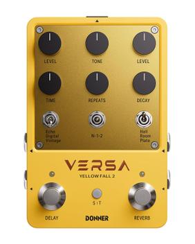 Pedal de Efeito Donner Delay & Reverb Versa Yellow Fall II - Pedal de ...