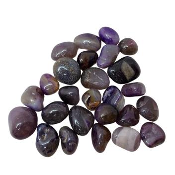 Pedra Ágata Roxa 2 a 4 cm Rolada 500G Natural - Meta Atacado - Pedras ...