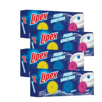 Pedra Sanitária Detergente Banheiro Lipex Kit C/ 12 Unidades - Pedra ...