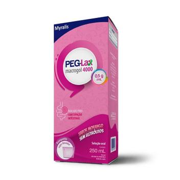Peg-Lax 0,5g/mg Solução Oral Sabor Morango 250ml + Copo Dosador ...