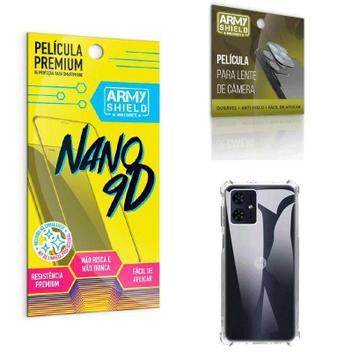 Película 9D ArmyShield + Capinha + Película de Câmera - Kit Capinha e ...