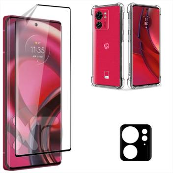 Película Para Motorola Edge 40 + Película da Câmera + Capinha Case - XT ...