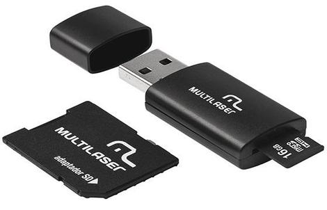 Pen Drive 16 GB Kit 3 em 1 Class 10 - Multilaser MC112 - Pen Drive ...