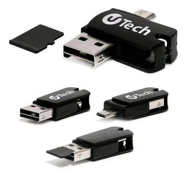 Pen Drive 3 em 1 Utech 16GB Preto - MFOTG16GB - U-Tech - Pen Drive ...