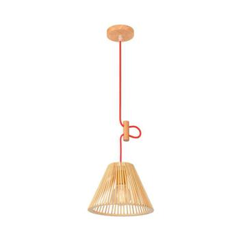 Pendente avant oka cone 1 e27 300mm madeira - Lustre - Magazine Luiza