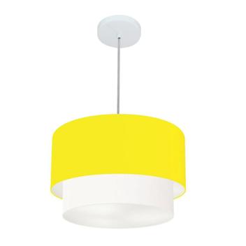 Pendente Cilíndrico Amarelo e Branco MJ-4350 Para Mesa de Jantar e ...