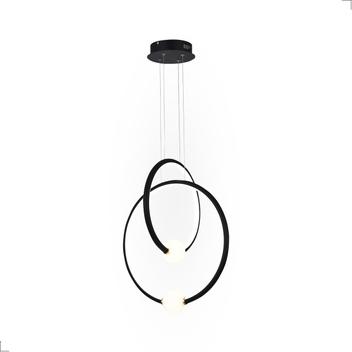 Pendente Circular Duplo Com Globo LED 4000K 45W - NitroLux - Lustre ...