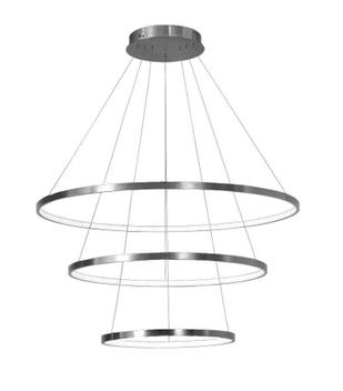Pendente Kairo'S Círculo Led 20Cm/40Cm/60Cm - Prata - Mundial Luz ...