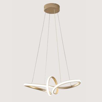 Pendente Moderno Dourado 58cm Led 35W 3 em 1 Bivolt - PARIS LUZ ...