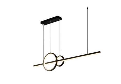 Pendente Moderno Preto 90cm Led 28W 3000K Bivolt 14548-PL - PARIS LUZ ...