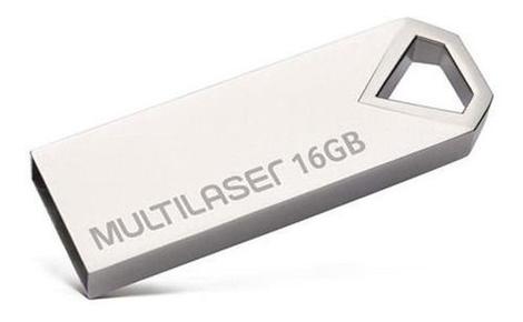 Pendrive 16Gb Usb 2.0 Multilaser Diamond Metálico - Pd850 - Pen Drive ...
