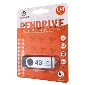 Pendrive 4Gb Usb 2.0 Alta Velocidade E Portátil Foto Video - Kapbom ...