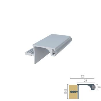 Perfil Alumínio Tipo Cava RM-192 com Baguete para 18mm Barra 03 metros Supra Natural Rometal ...