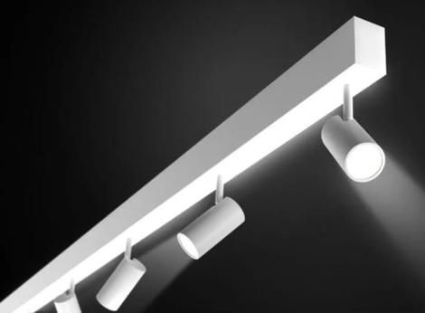 Perfil Led Pontual com Spots Sobrepor 35mm - Branco 3000k - Nine Led ...