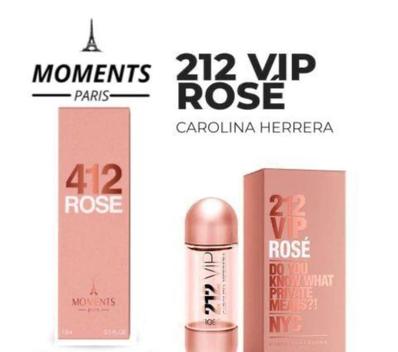 Perfume 412 Vip Rose 15Ml - Moments Paris - Perfume Feminino - Magazine Luiza