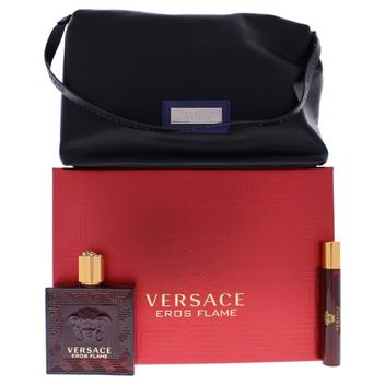 Perfume Versace Eros Flame - Eau de Parfum 100ml (3 Unidades) - Kit Presente - Perfume Masculino ...