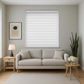 Persiana Double Vision Sunny 140larg x 160alt Branca (com bandô) - Top ...