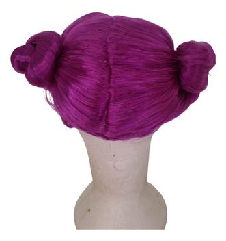 Peruca boneca lilás infantil com dois coques nas laterais - Lynx ...