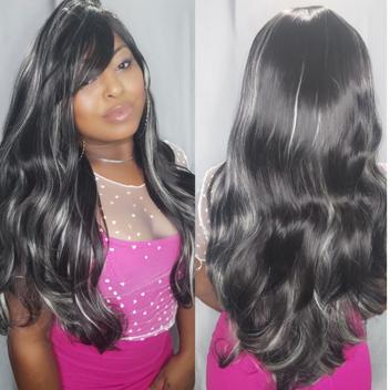 peruca castanho claro ondulada luzes franja 60 cm 240 gramas rede ...