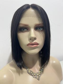 Peruca humana chanel preta natural curta bob lace ao meio - LIONSWIG ...