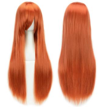 Peruca Longa Sintética Branca e Roxa - Lisa para Cosplay e Festa ...