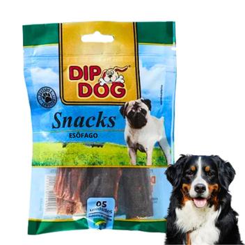 Petisco Mordedor Natural Esôfago Bovino Desidratado Para Cães Dip Dog ...