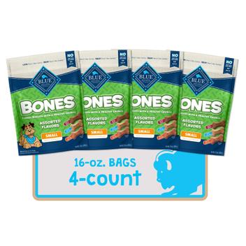 Petiscos Naturais Blue Buffalo Bones Small para Cães - Pacote com 4 ...