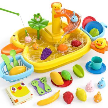 Pia de Brinquedo Max & Deril 3 em 1 com Água Corrente para Crianças ...