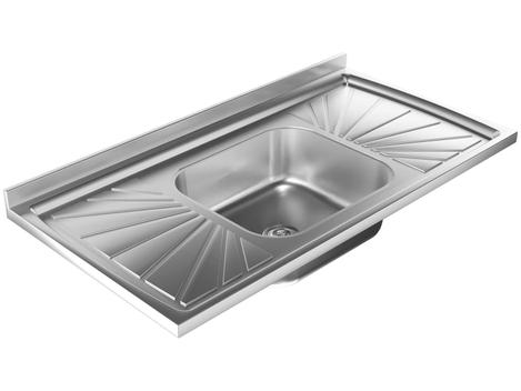 Pia de Cozinha Com Válvula Inox GNX 105x14x53cm PIA10001 - Pia de ...