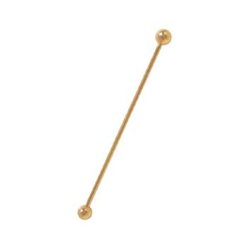 Piercing Transversal Dourado Titânio G23 40mm Hipoalergico - Oremte ...
