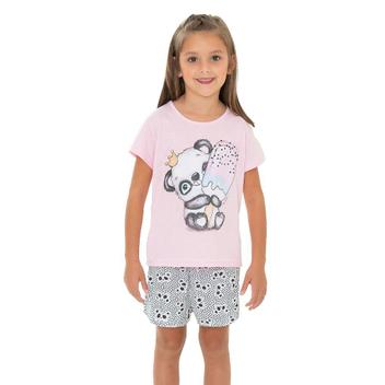 Pijama Feminino Blusa de Panda e Short - Izitex - Pijama Feminino ...